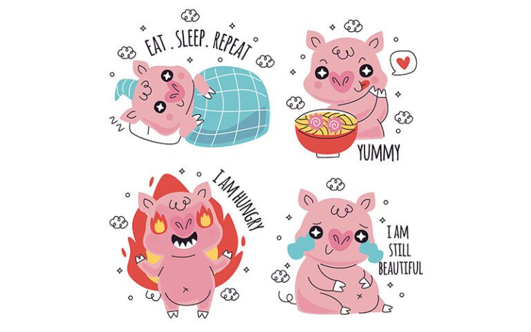Top 10+ mẫu sticker heo vector đẹp, dễ thương, chất, ngầu