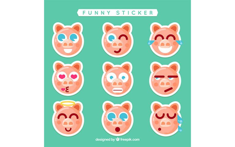 Top 10+ mẫu sticker heo vector đẹp, dễ thương, chất, ngầu