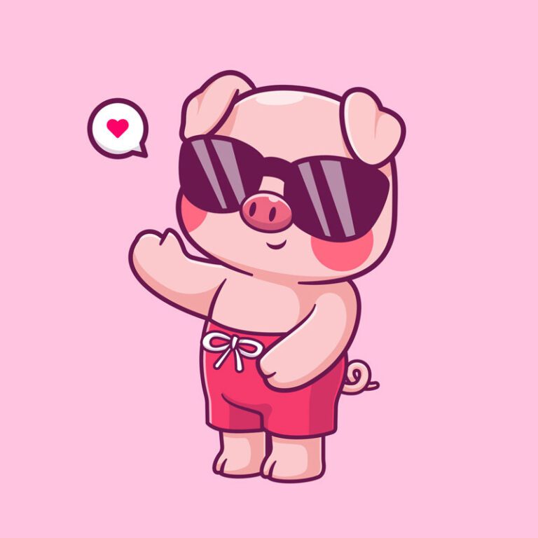 Top 10+ mẫu sticker heo vector đẹp, dễ thương, chất, ngầu