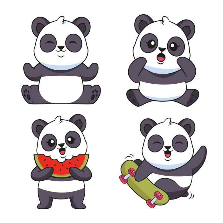 Top 10+ mẫu sticker gấu trúc vector đẹp, dễ thương, chất
