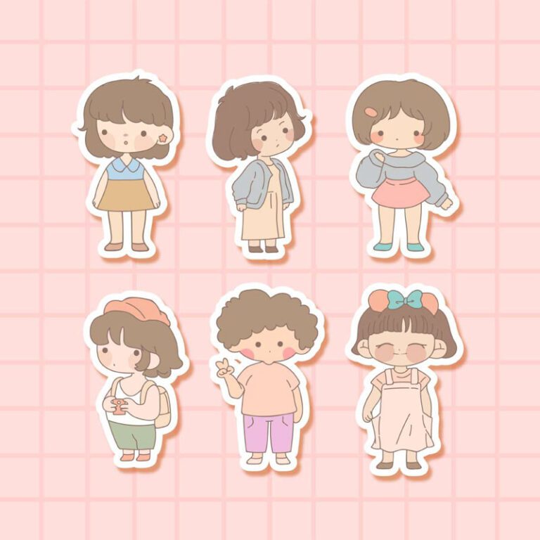 Top 10+ mẫu sticker chibi vector đẹp, cute, chất, ngầu