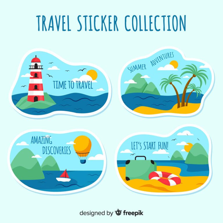 Top 10+ mẫu sticker phong cảnh vector đẹp, cute, chất