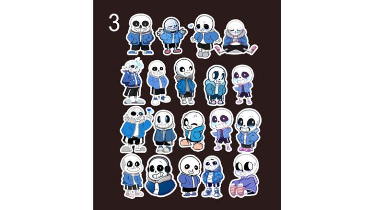 Top 10+ mẫu sticker Sans vector đẹp, dễ thương, chất, ngầu