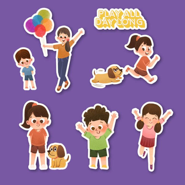 Top 10+ mẫu sticker hình người vector vui nhộn, chất, cute
