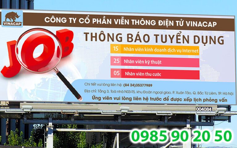Top 10+ mẫu băng rôn tuyển dụng đẹp, đơn giản, thu hút