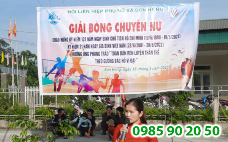 Top 10+ mẫu băng rôn bóng chuyền đẹp cho các giải đấu