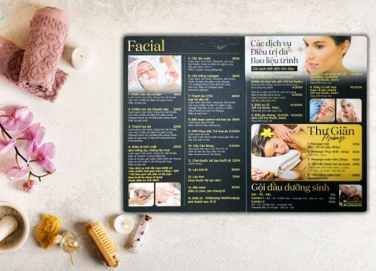 100+ Mẫu Thiết kế menu Spa ấn tượng, hút khách 2024